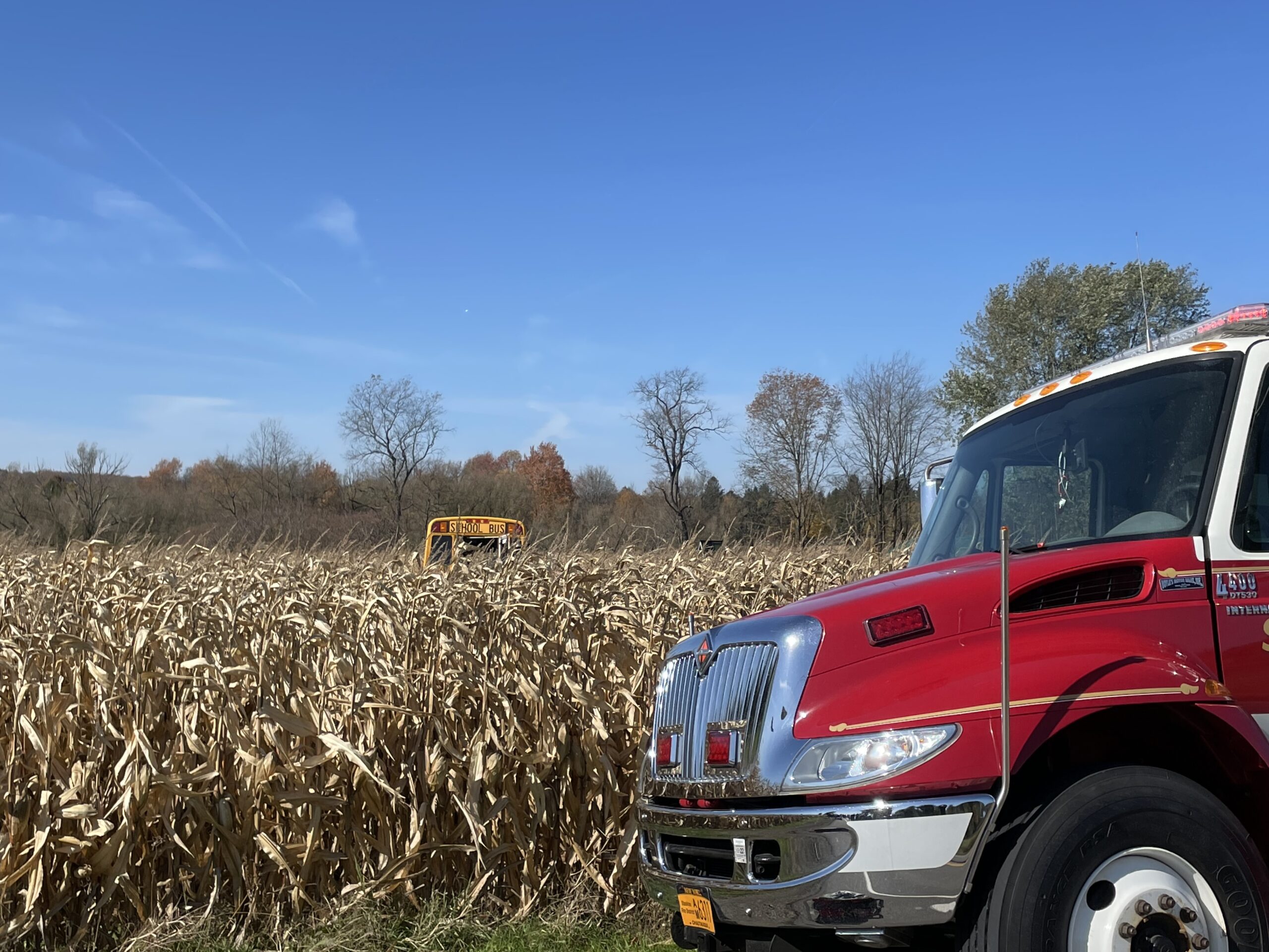 2 students, driver evaluated after bus crashes into cornfield | News ...